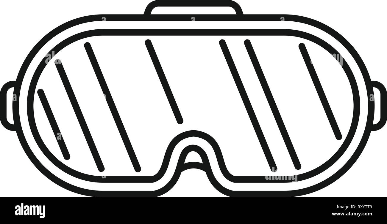 Virtual reality goggles icon. Outline virtual reality goggles vector ...