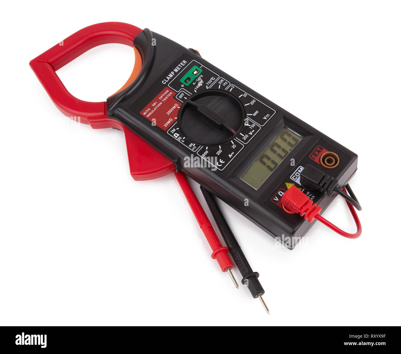 Digital multimeter isolated on a white background Stock Photo - Alamy