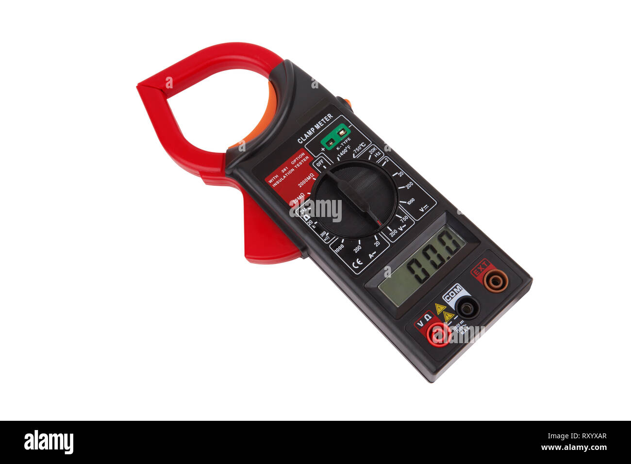 Digital multimeter isolated on a white background Stock Photo - Alamy