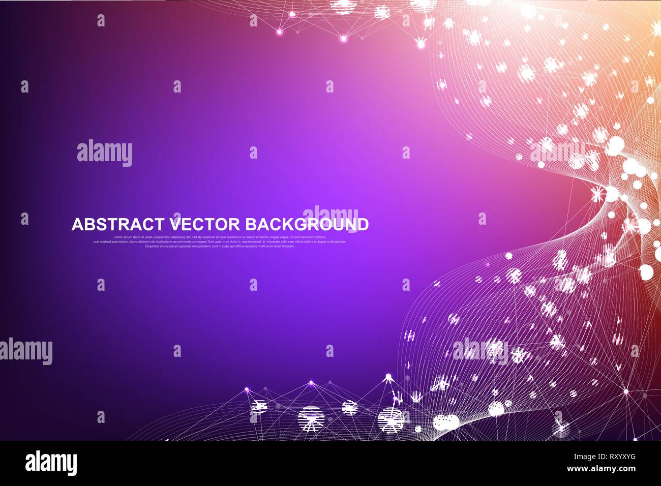 Networking Connection Concept Abstract Technology Global Network Connections With Points And