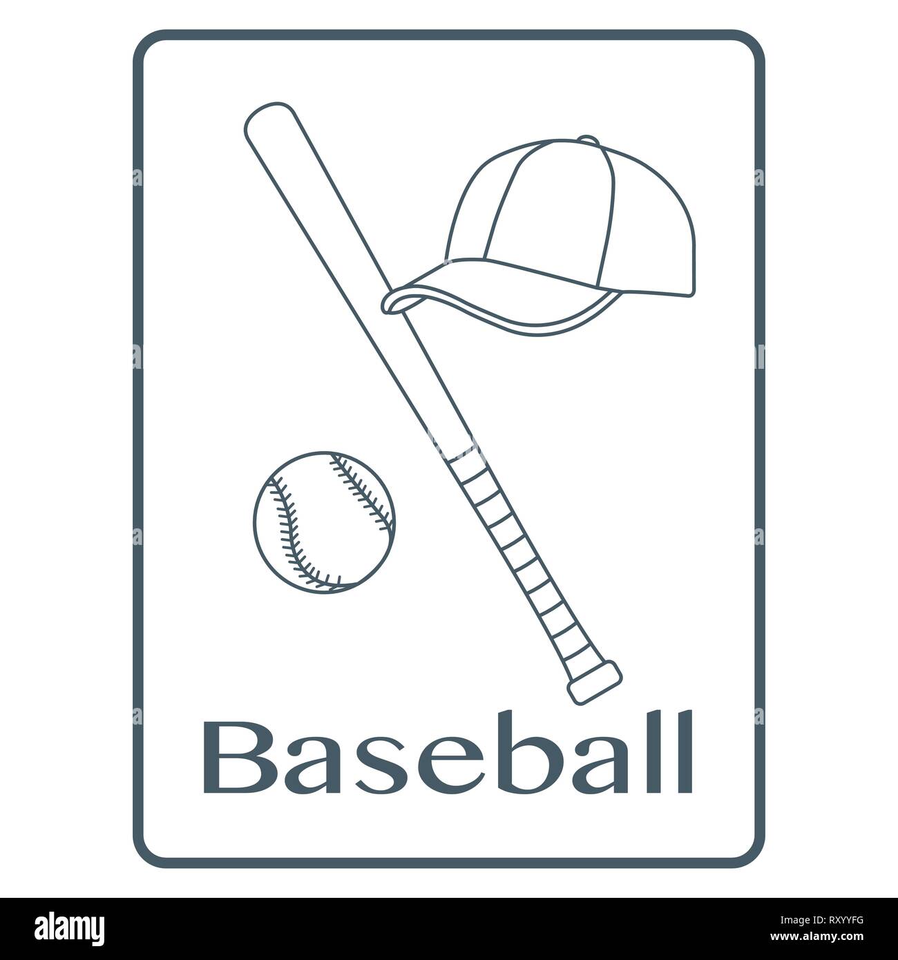Baseball Bat And Ball Drawing