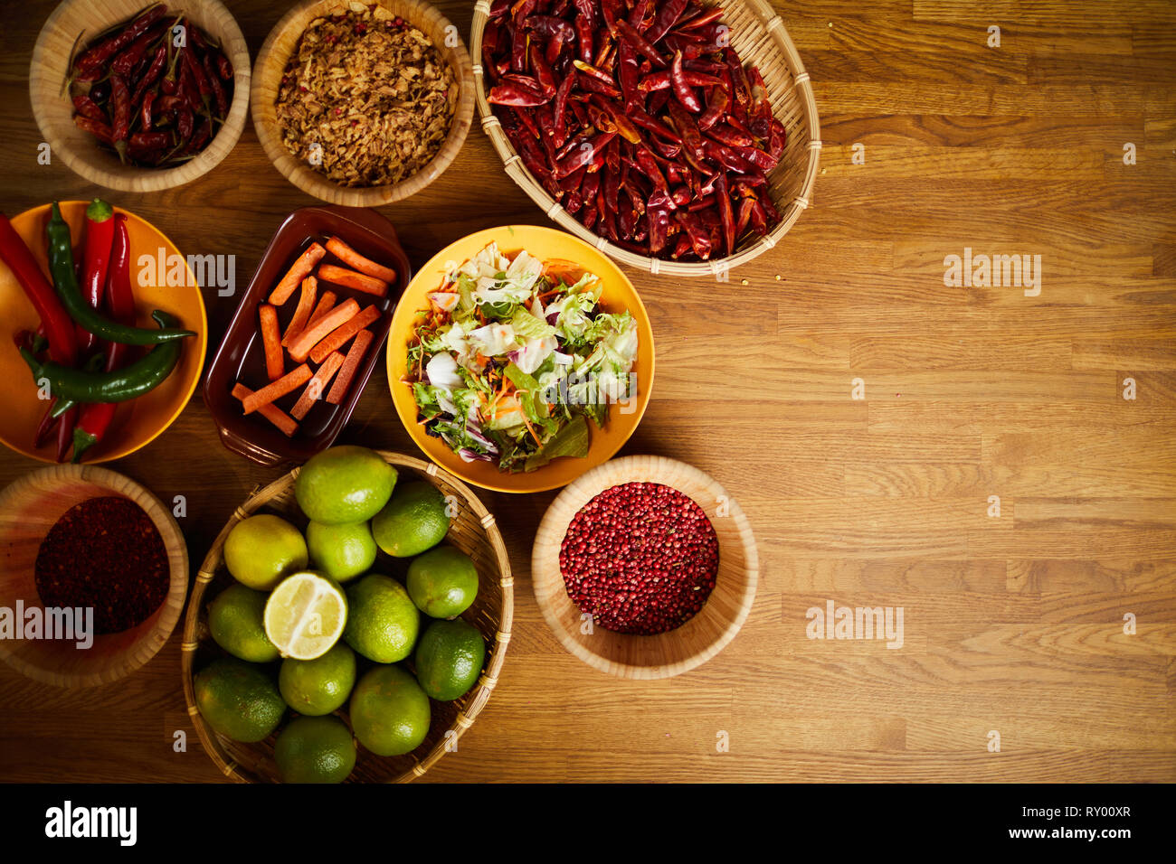 Asian Spices Background Stock Photo - Alamy