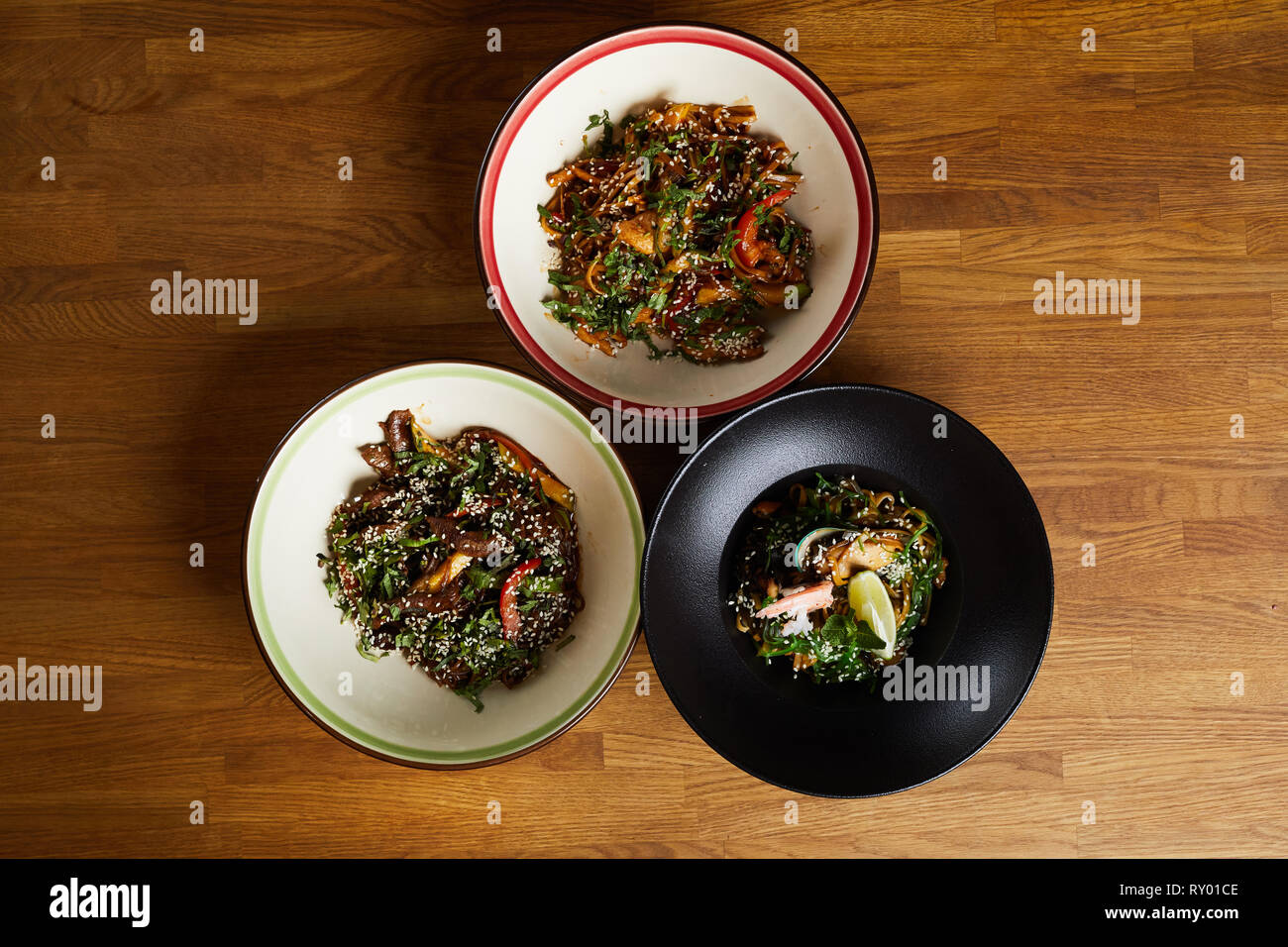 Oriental Cuisine Dishes Stock Photo - Alamy