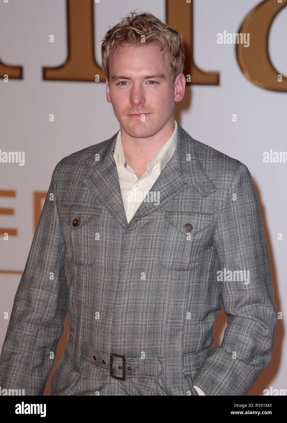 Nicholas banks attending the world premiere of kingsman hi-res stock ...