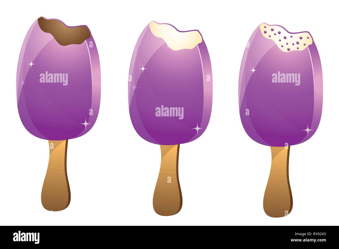 Ice cream chocolate covered Stock Vector Images - Alamy