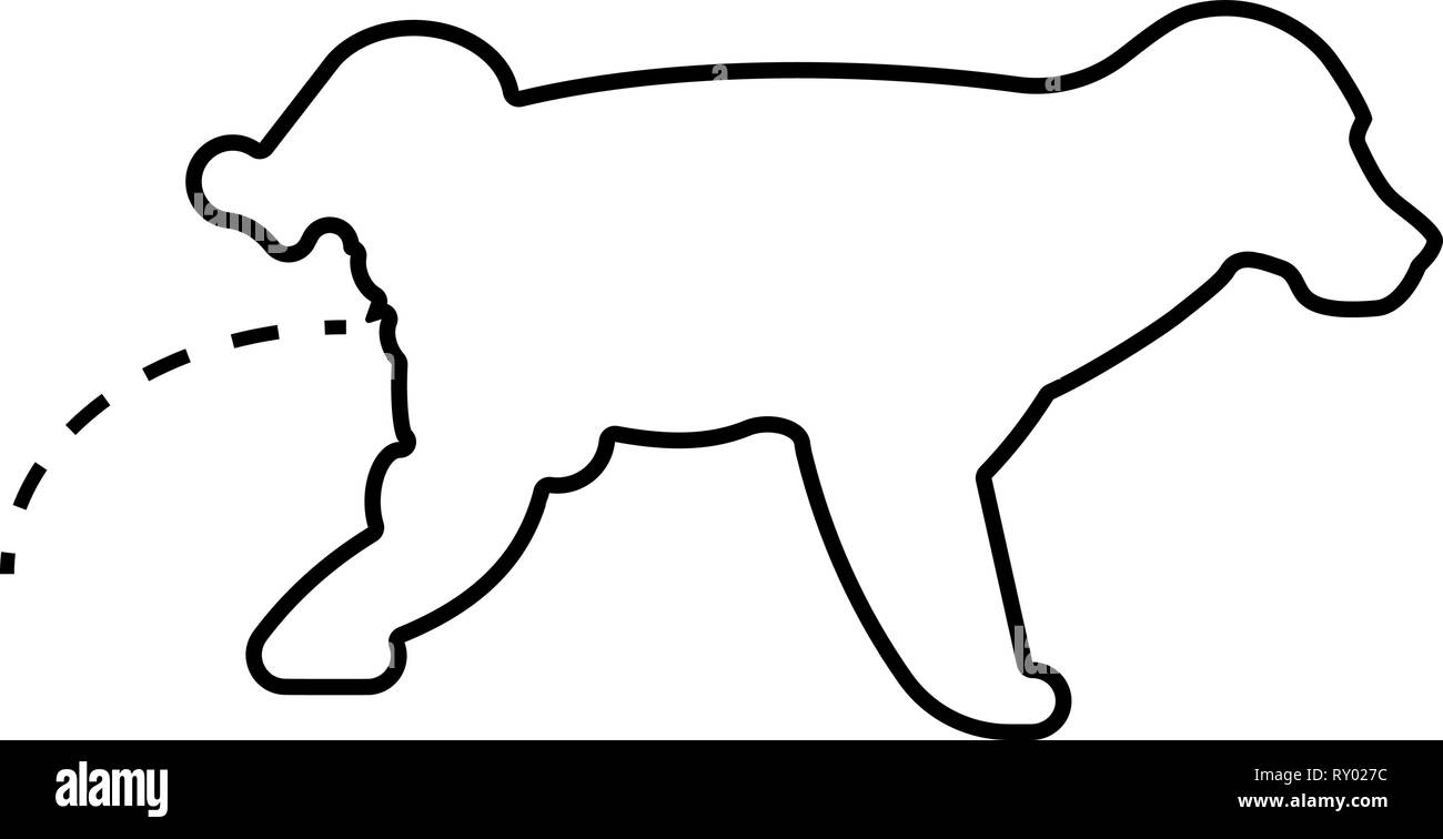 Pissing dog Puppy pissing Pet pissing with raised leg icon black color ...