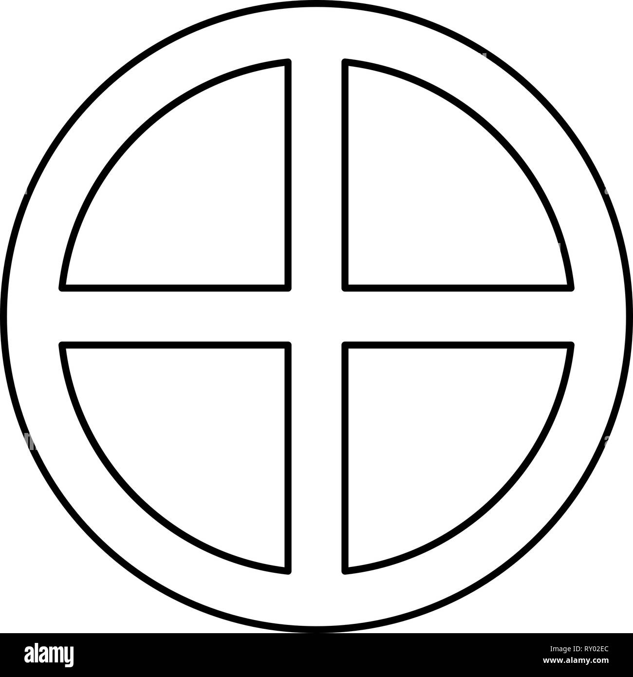 Cross round circle on bread concept parts body Christ Infinity sign in ...