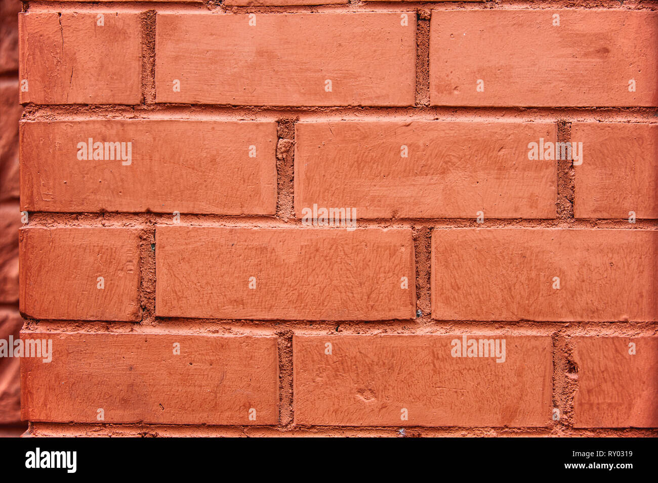 Background brick wall texture closeup. Large red brick Stock Photo - Alamy