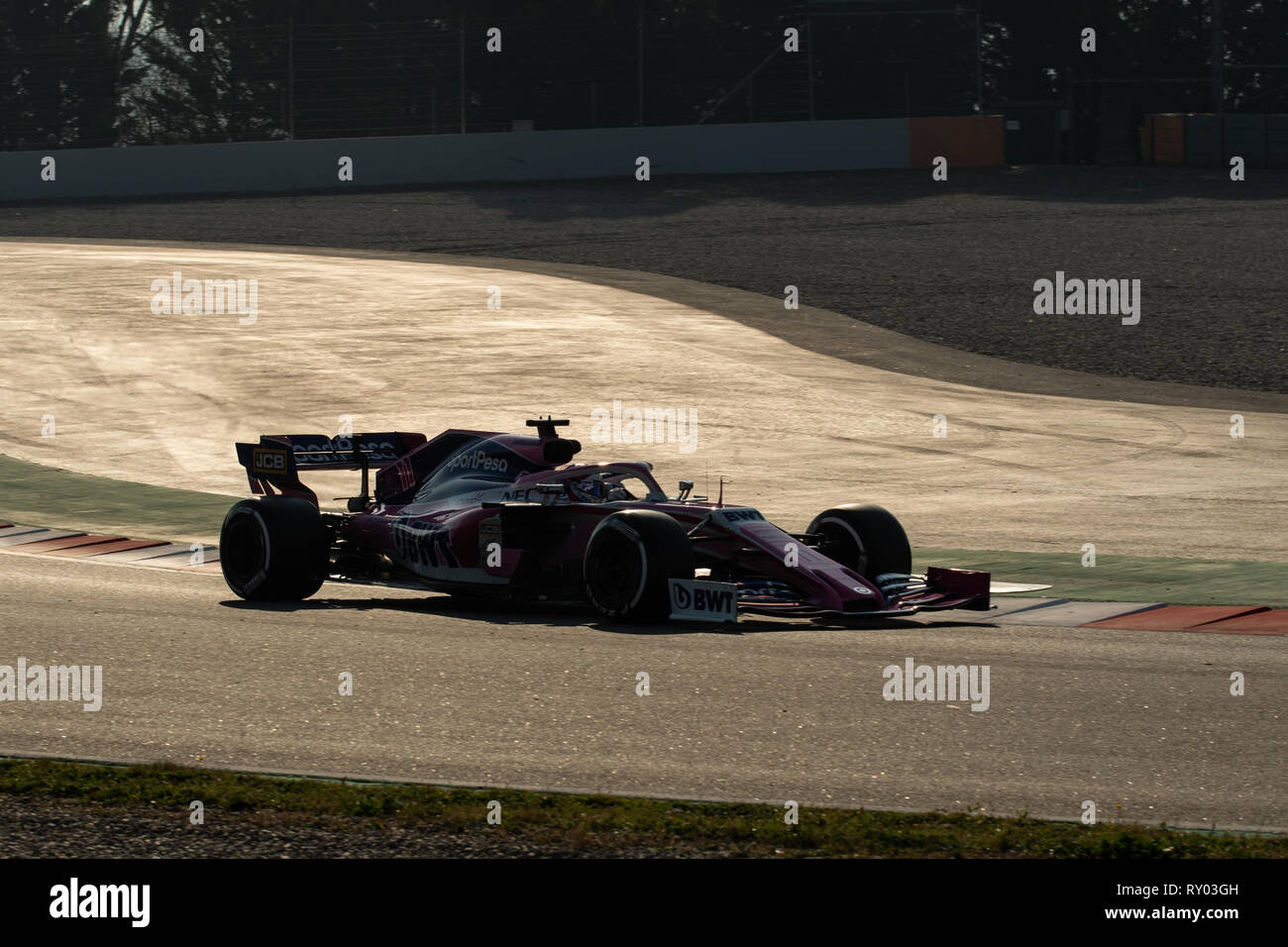 Barcelona, Spain, Mar, 1st, 2019 - Sergio Perez from Mexico (11) with ...