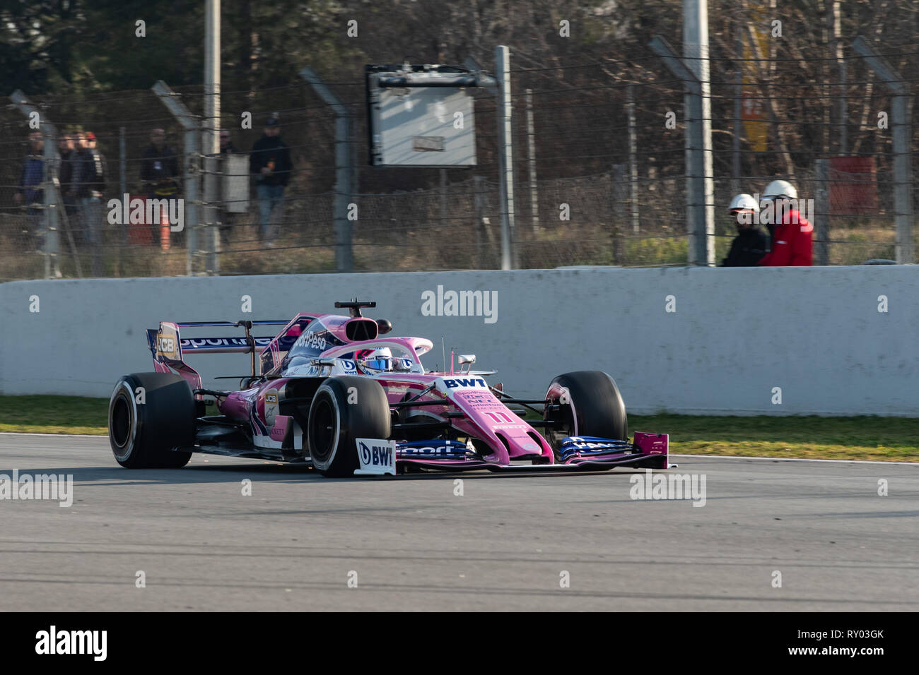 Barcelona, Spain, Mar, 1st, 2019 - Sergio Perez from Mexico (11) with ...
