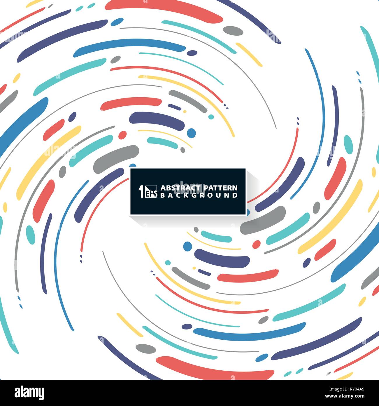 Abstract colorful stripe line of swirl pattern cover background. You ...