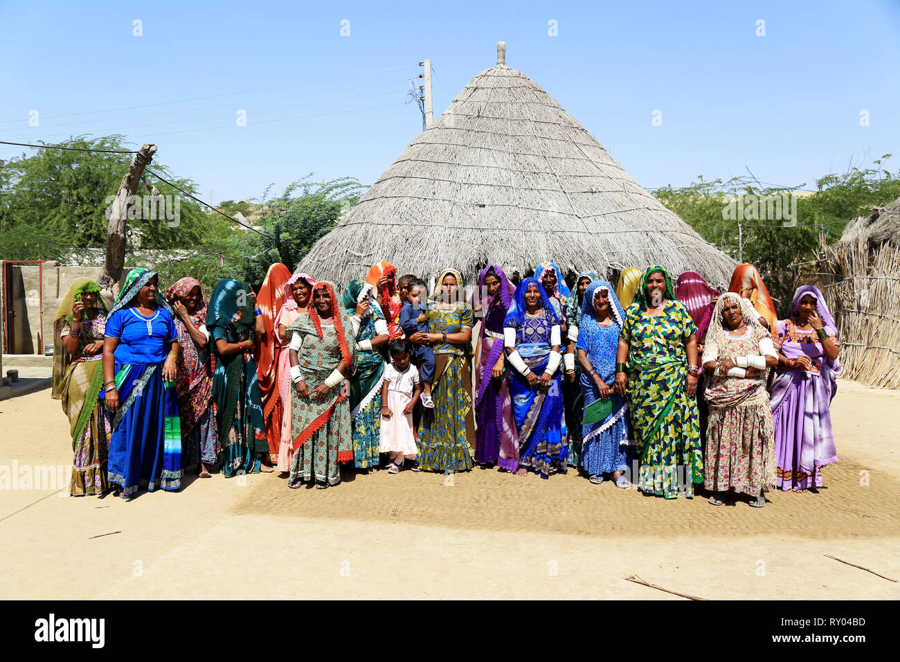 Tharparkar Sindh, Pakistan - March, 2019: Thar women in colourful dress ...