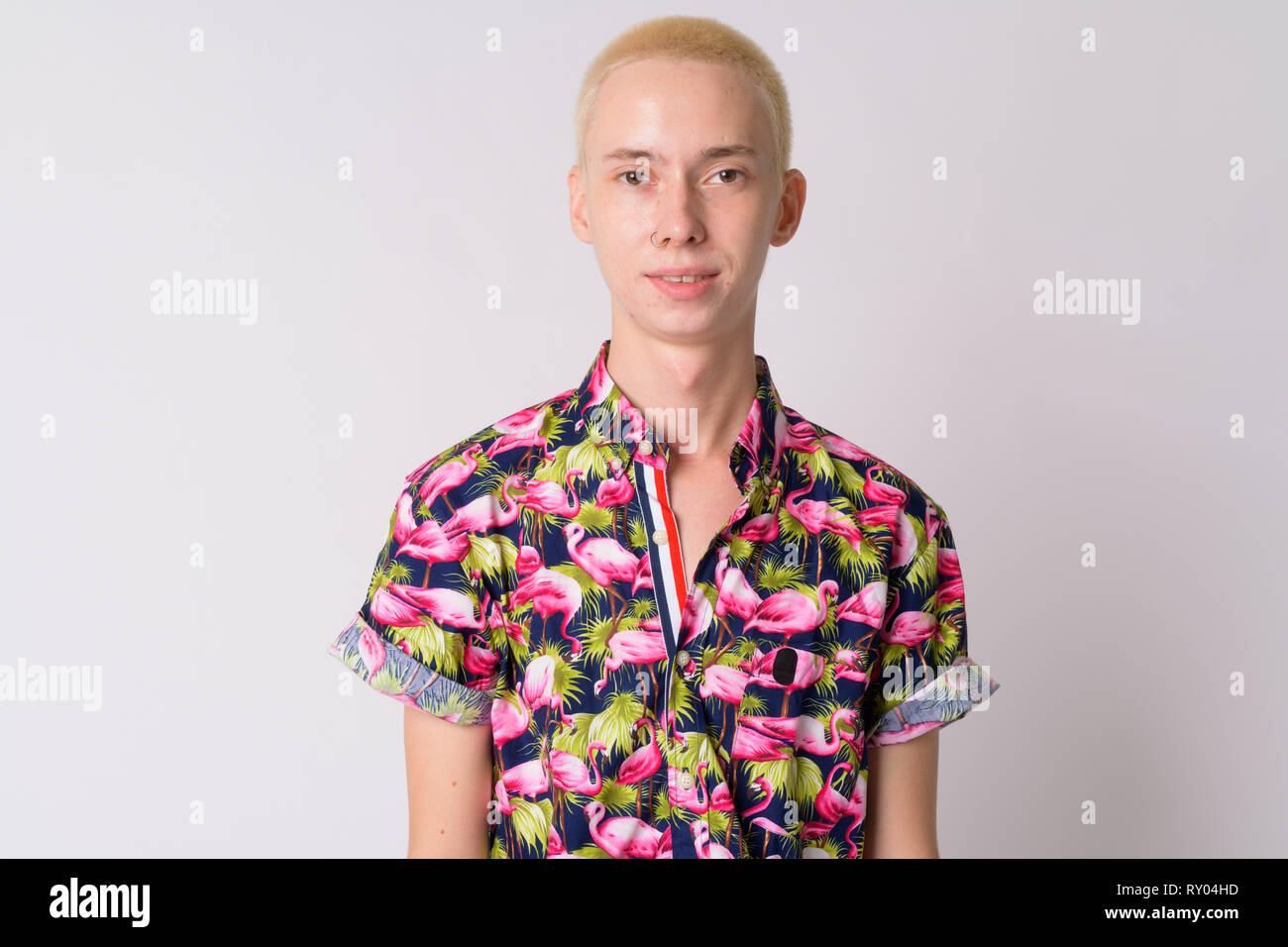 Face happy young blonde tourist hi-res stock photography and images - Alamy