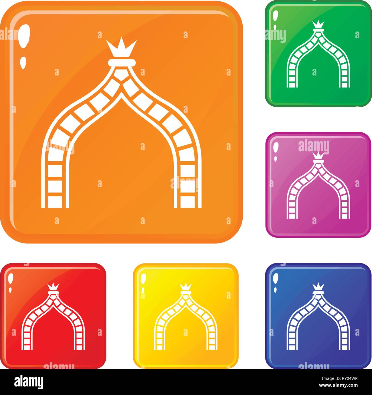 Ancient arch icons set vector color Stock Vector Image & Art - Alamy