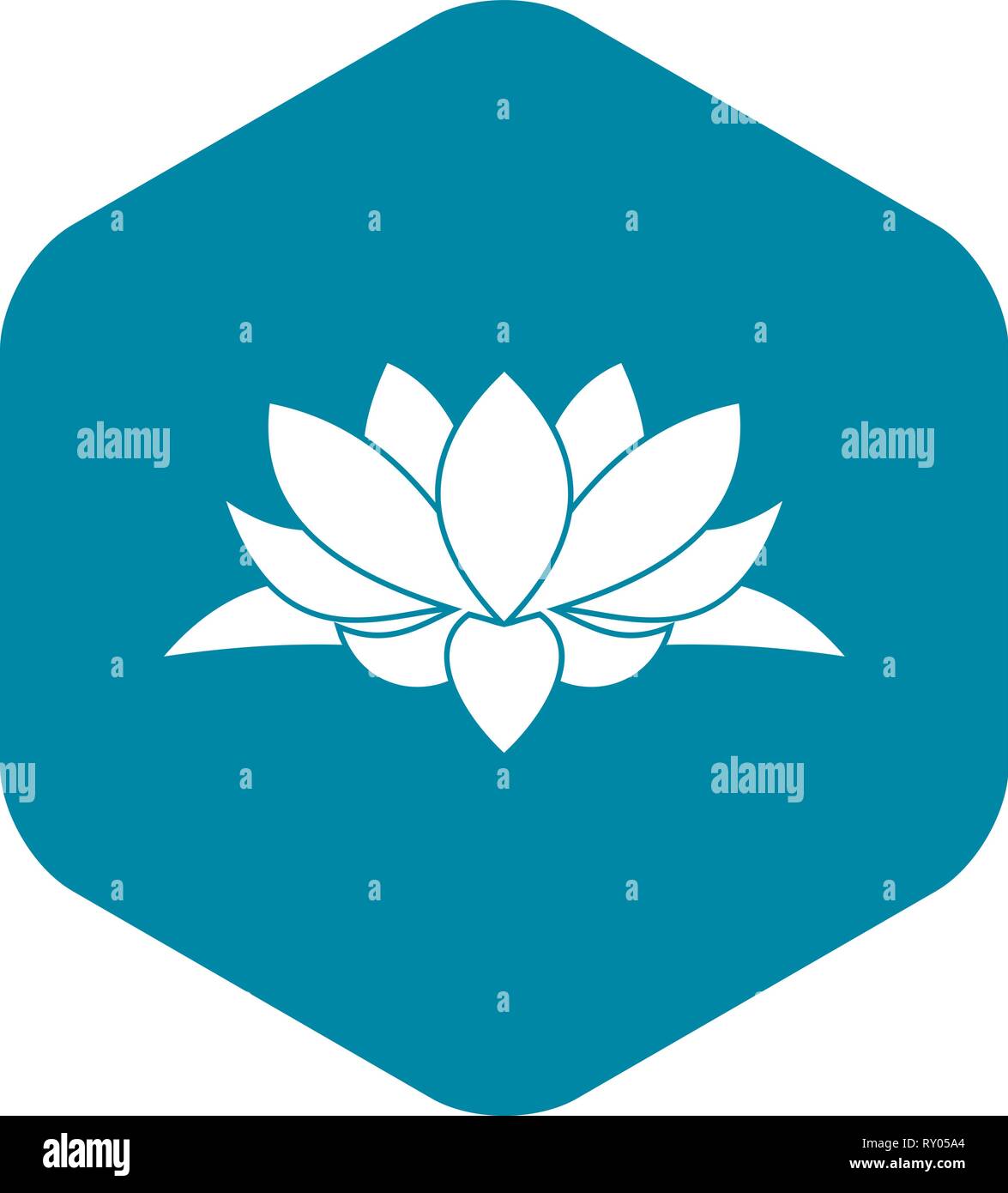Lotus flower icon, simple style Stock Vector Image & Art - Alamy