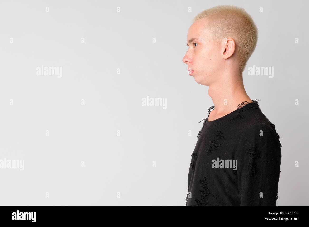 Side view portrait young punk hi-res stock photography and images - Alamy