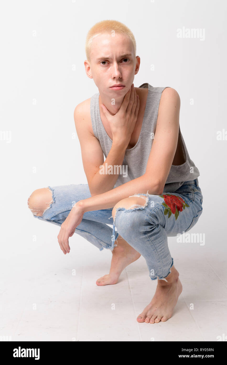 Androgynous blond hi-res stock photography and images - Alamy