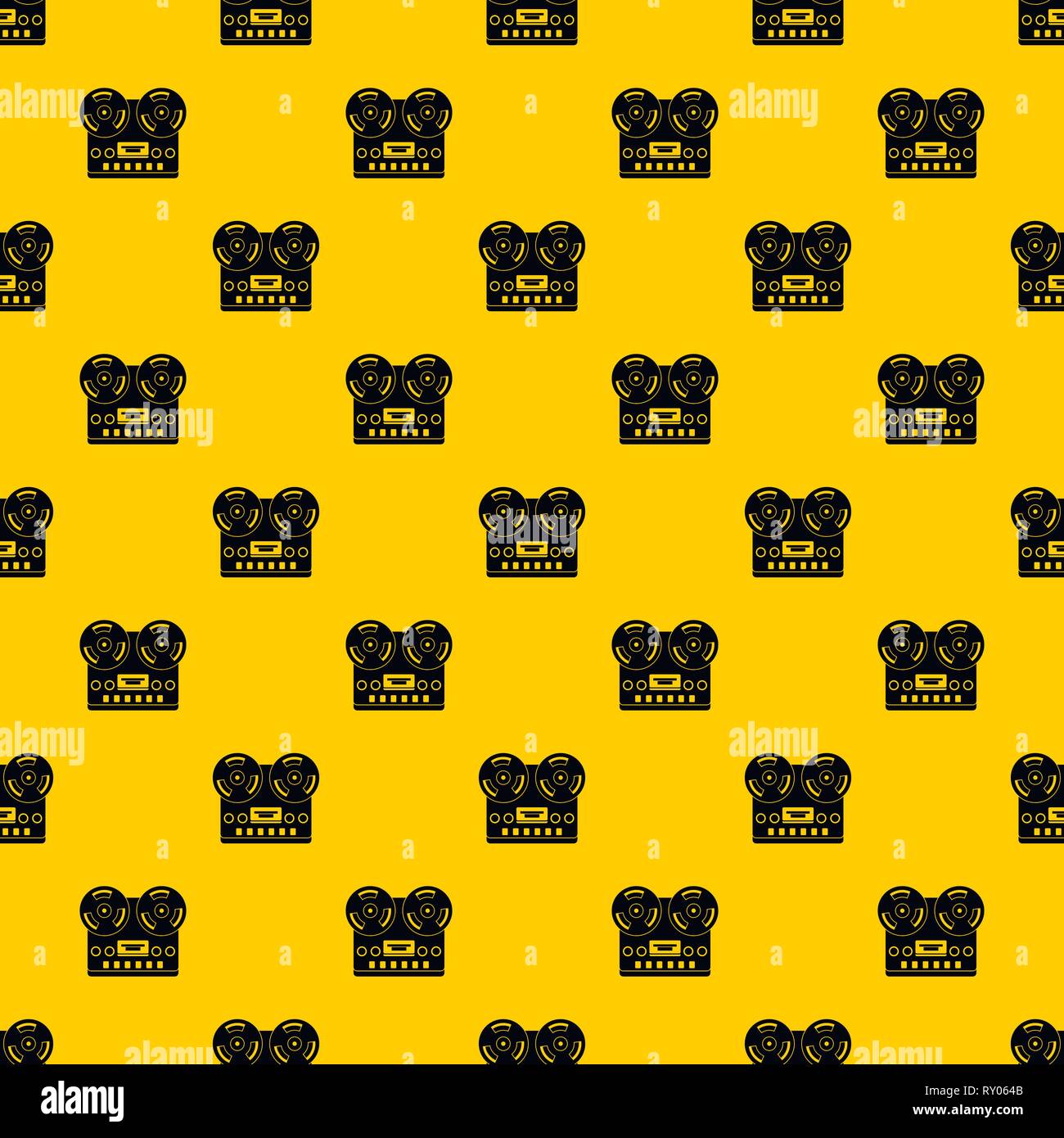 Retro tape recorder pattern vector Stock Vector Image & Art - Alamy