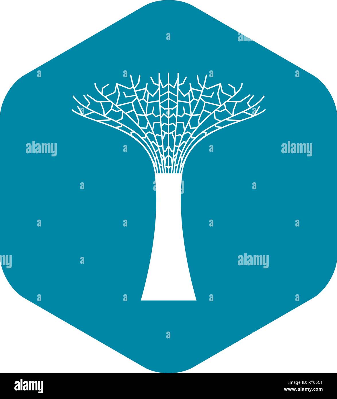 Singapore Supertree at the Gardens By The Bay icon Stock Vector Image ...