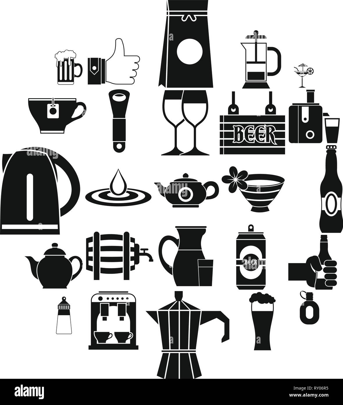Malt icons set, simple style Stock Vector Image & Art - Alamy