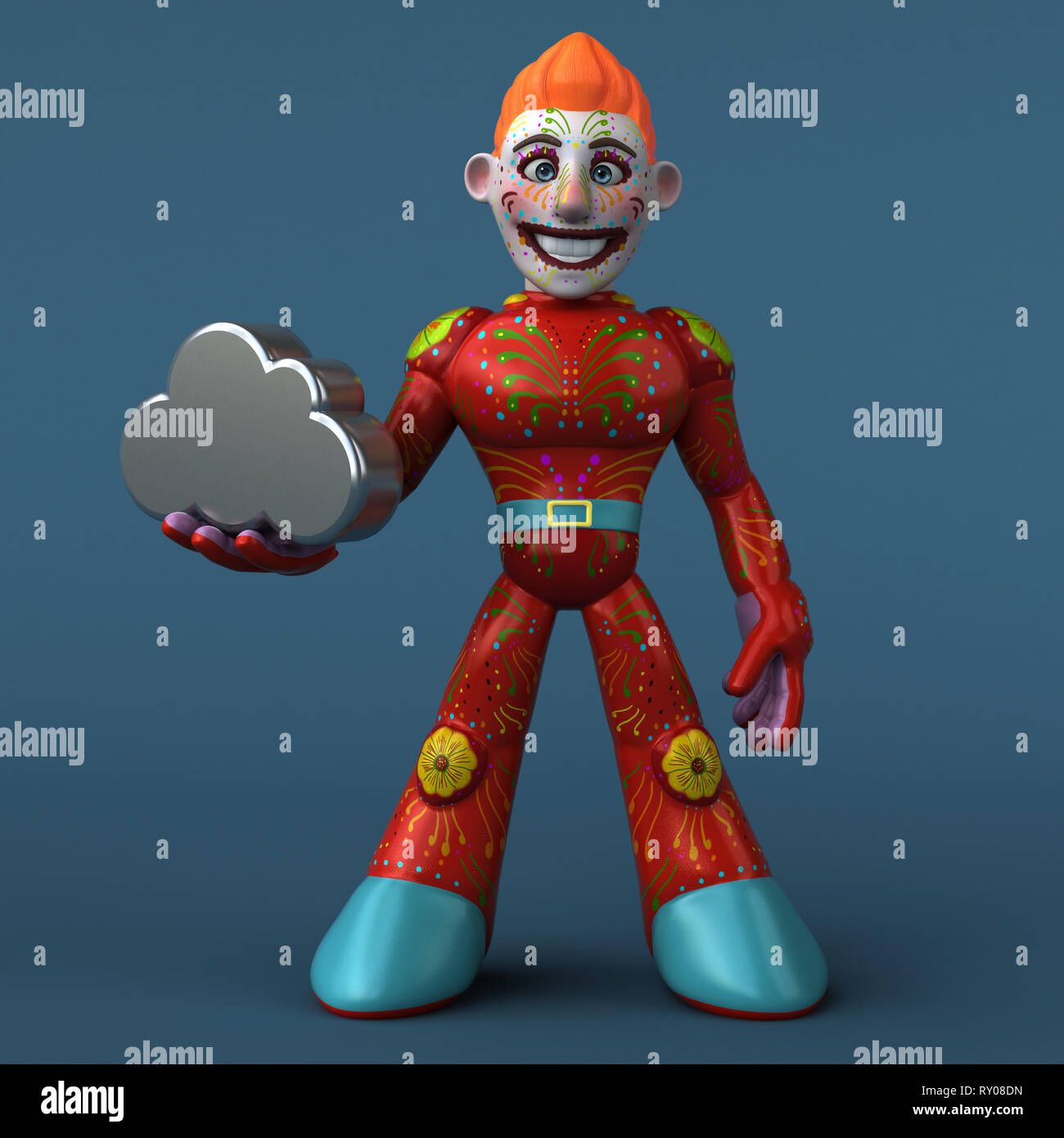 Mexican hero - 3D Illustration Stock Photo - Alamy