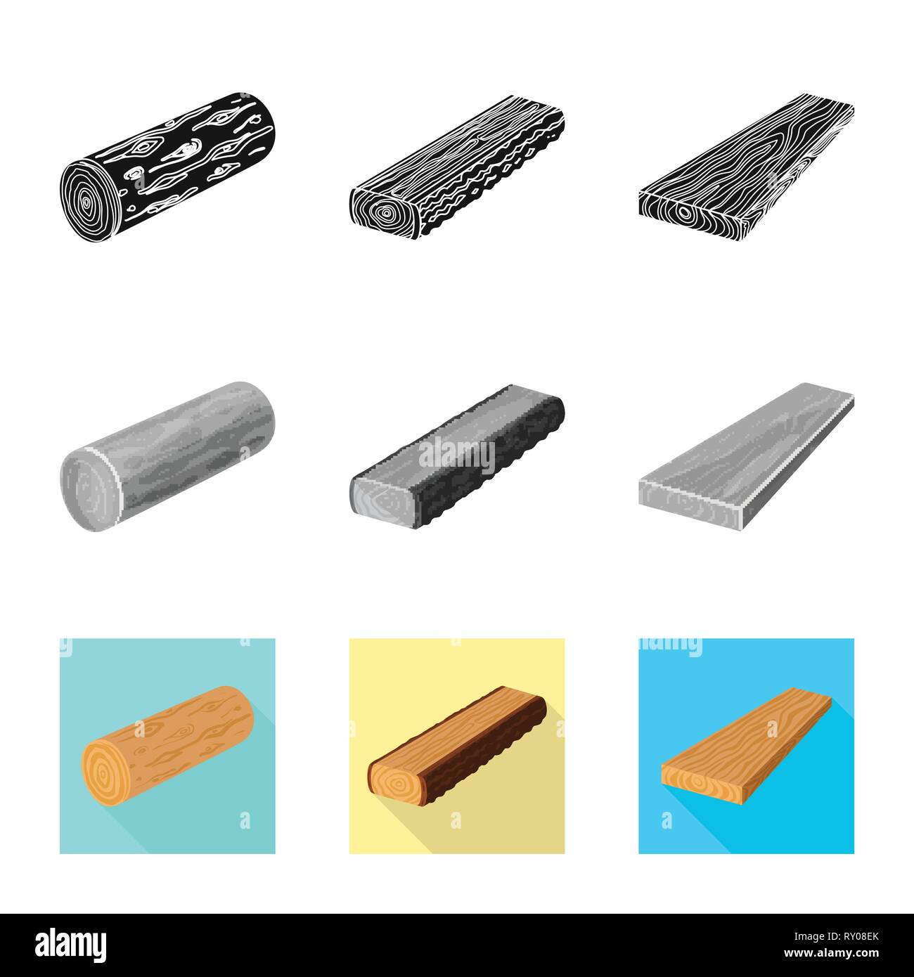 Wood timber stack beech Stock Vector Images - Alamy