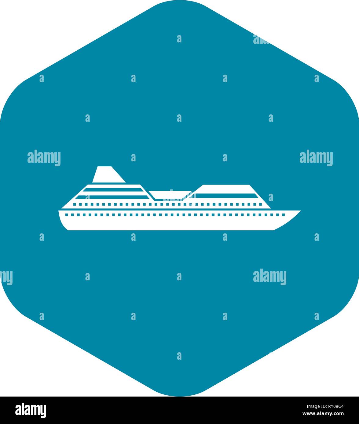 Cruise liner icon, simple style Stock Vector Image & Art - Alamy