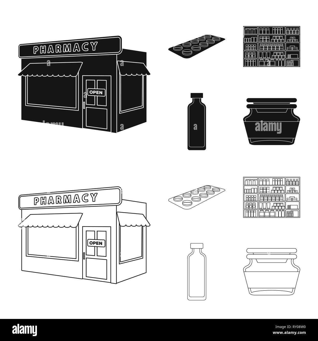 Bottle shelf stock label Stock Vector Images - Alamy