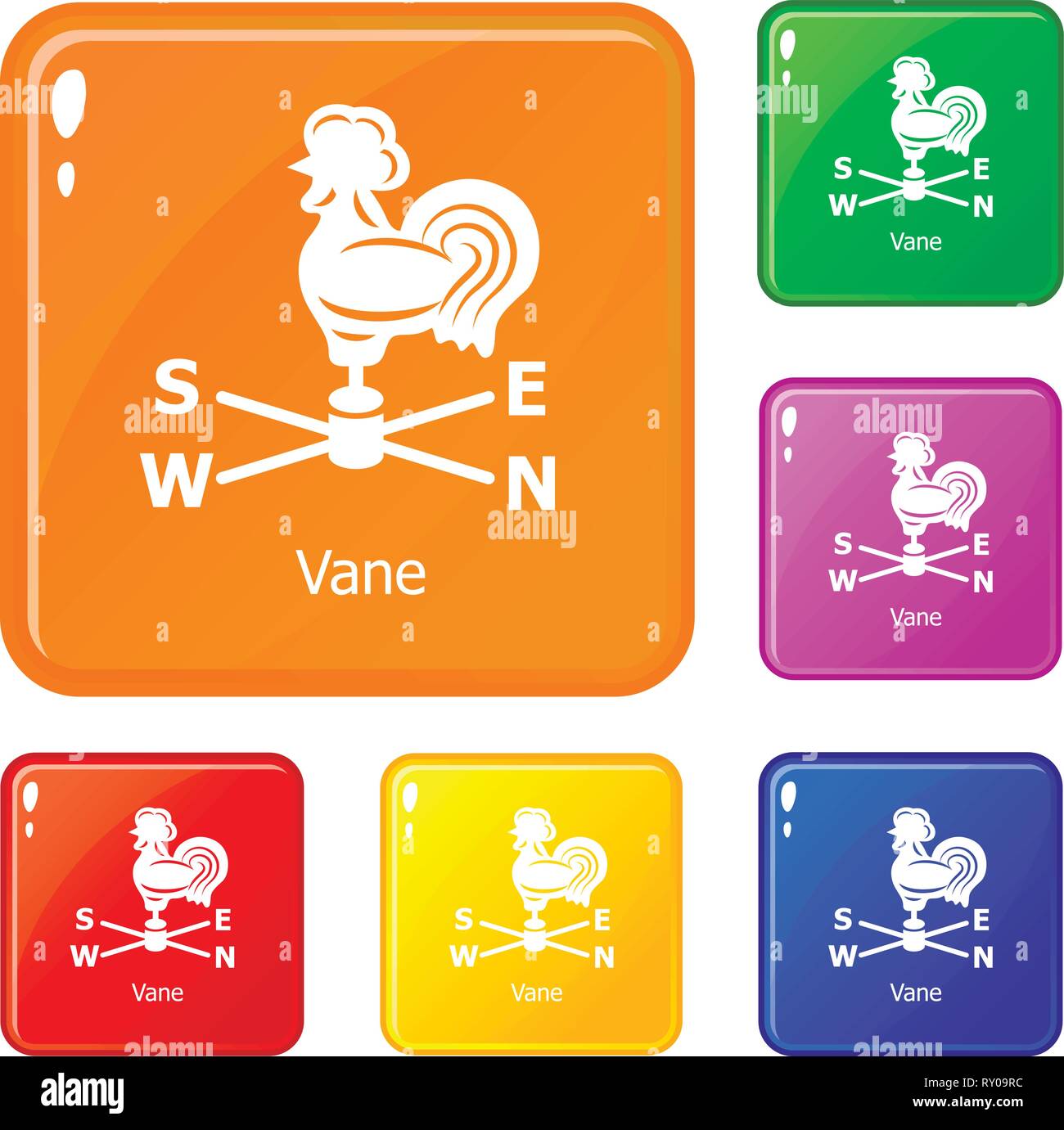 Vane icons set vector color Stock Vector Image & Art - Alamy
