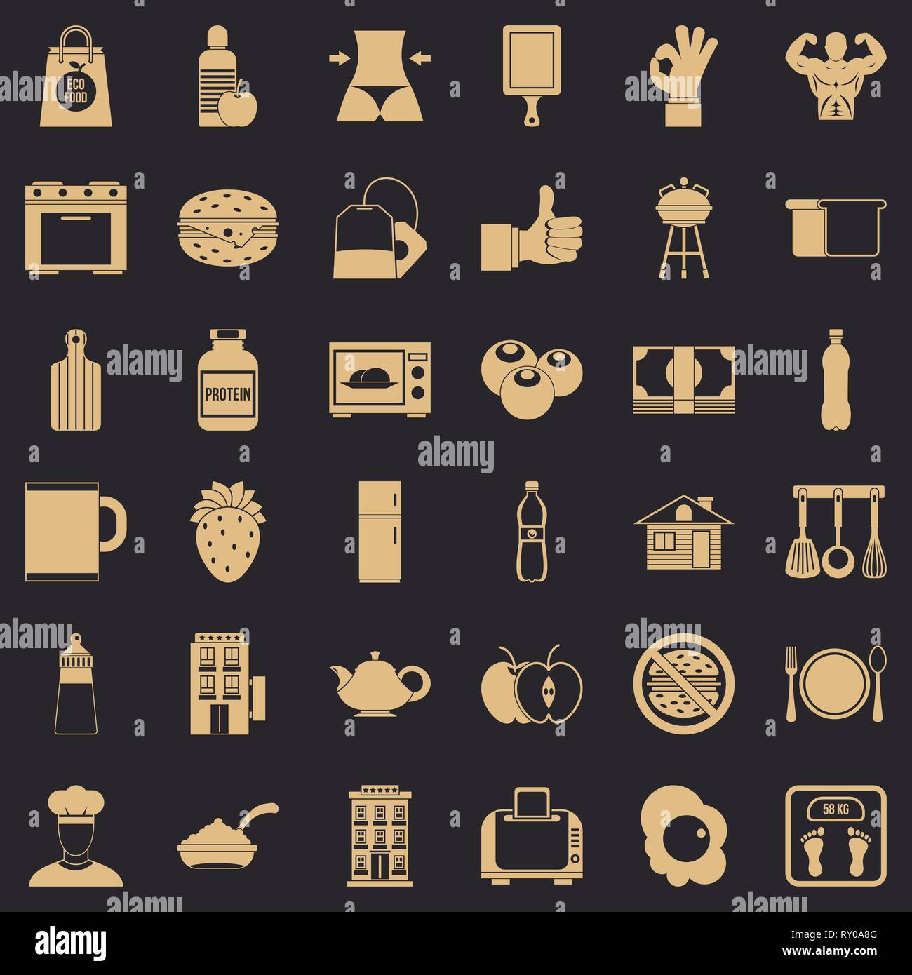 Good breakfast icons set, simple style Stock Vector Image & Art - Alamy