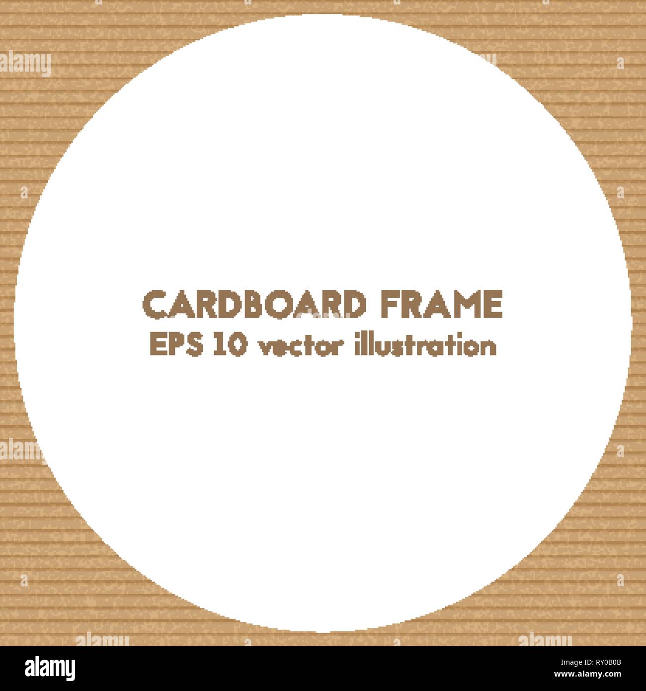 The frame is made of cardboard. Round shape Vector illustration. Place ...
