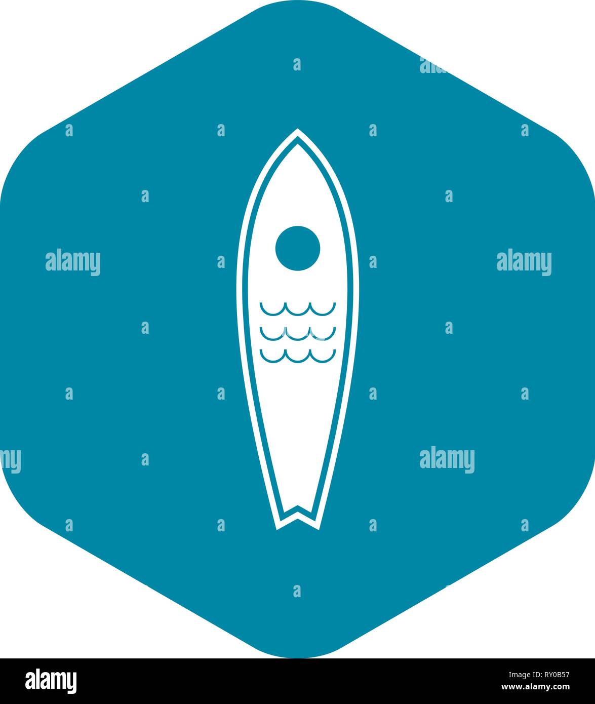 Surfboard icon, simple style Stock Vector Image & Art - Alamy