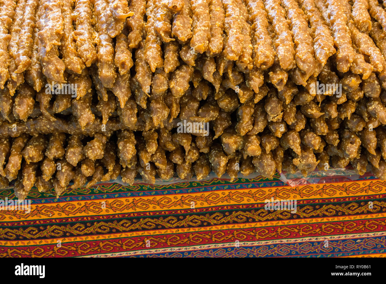 Turkish style fruit dried pulp as snack food Stock Photo - Alamy