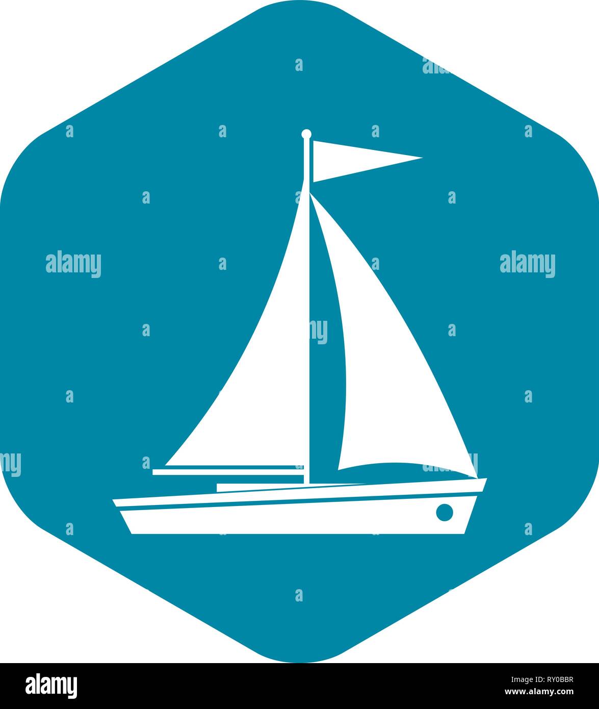 Yacht icon, simple style Stock Vector Image & Art - Alamy