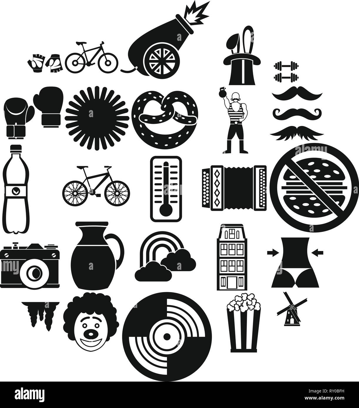 Appearance icons set, simple style Stock Vector Image & Art - Alamy