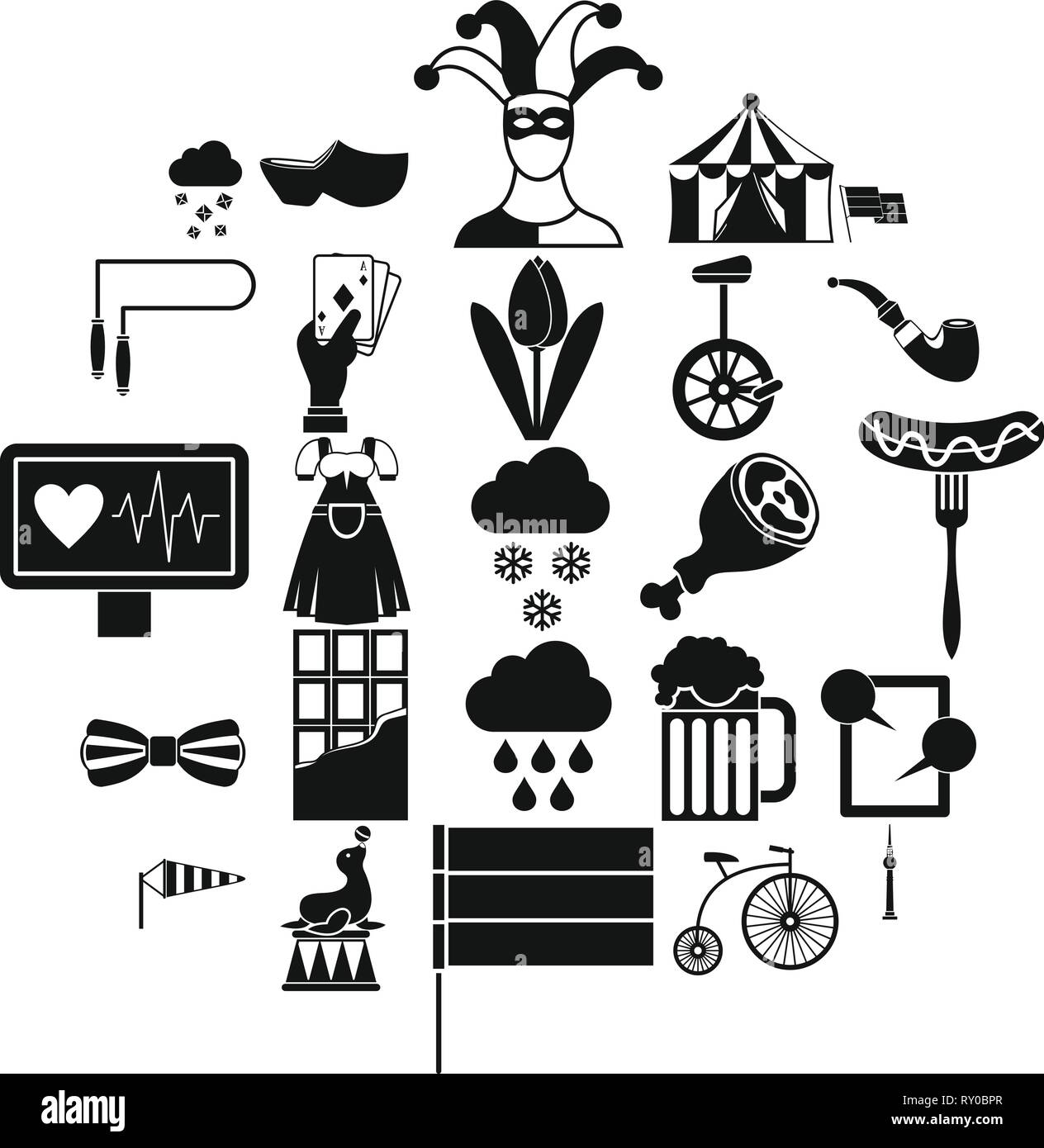 Circus training icons set, simple style Stock Vector Image & Art - Alamy