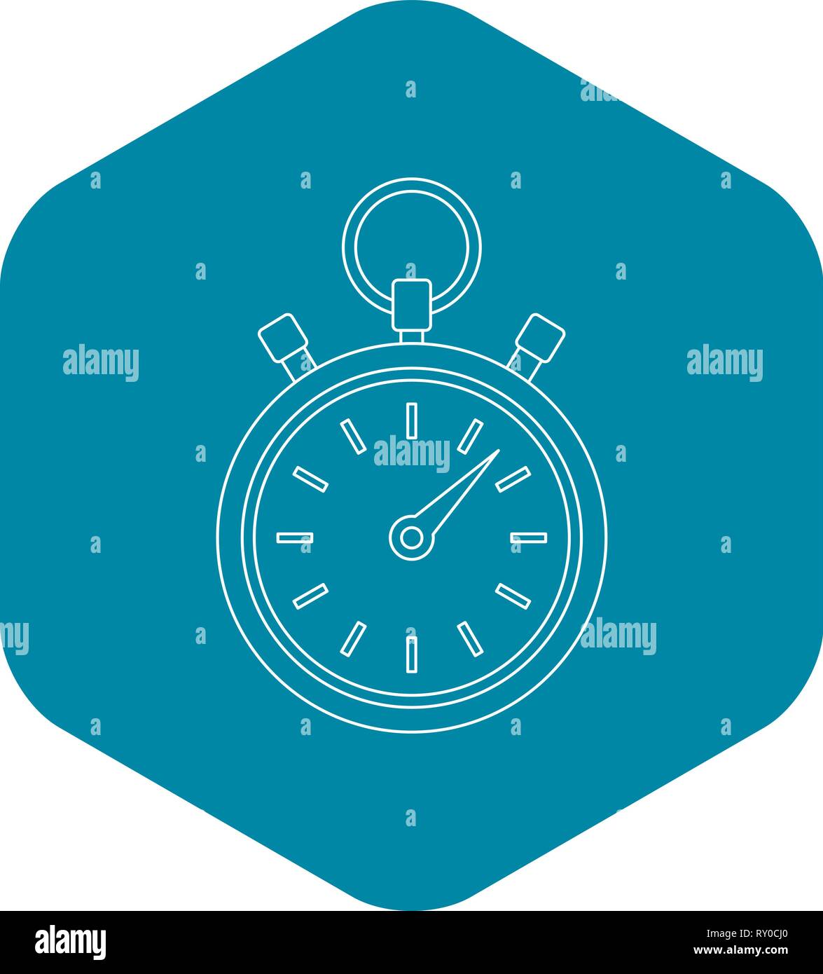 Stopwatch icon, outline style Stock Vector Image & Art - Alamy