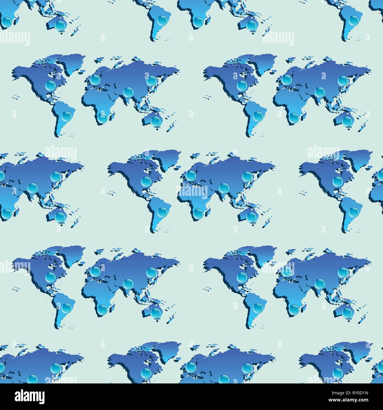 Seamless wallpaper with world map Stock Vector Image & Art - Alamy
