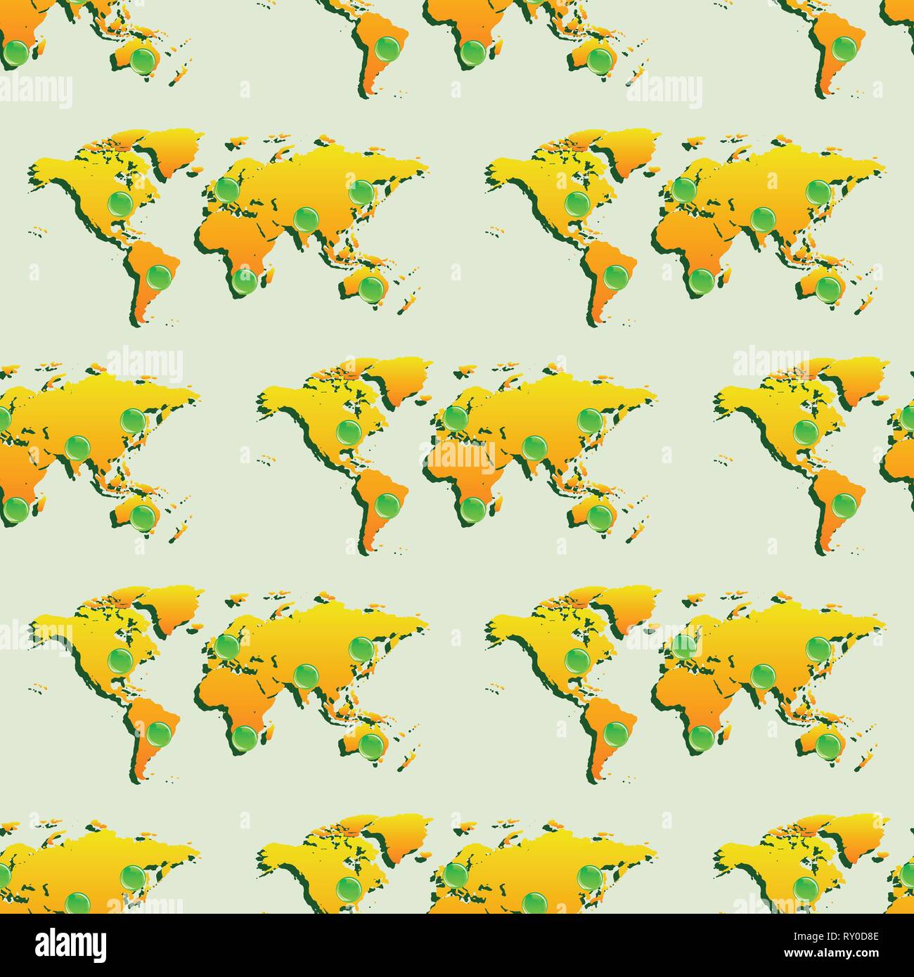 Seamless wallpaper with world map Stock Vector Image & Art - Alamy