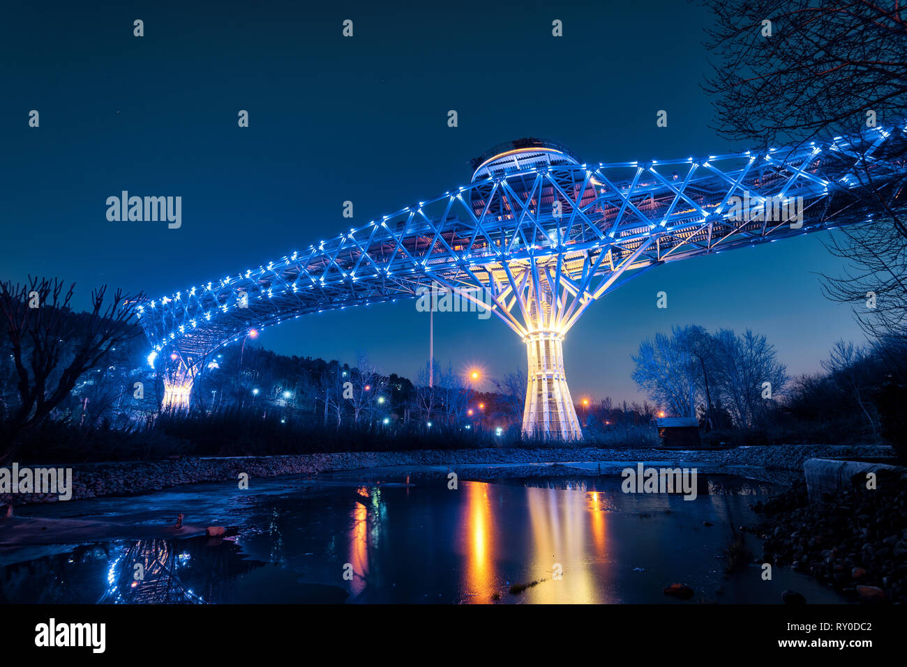 Tabiat Bridge in Tehran at Night, taken in January 2019 taken in hdr ...