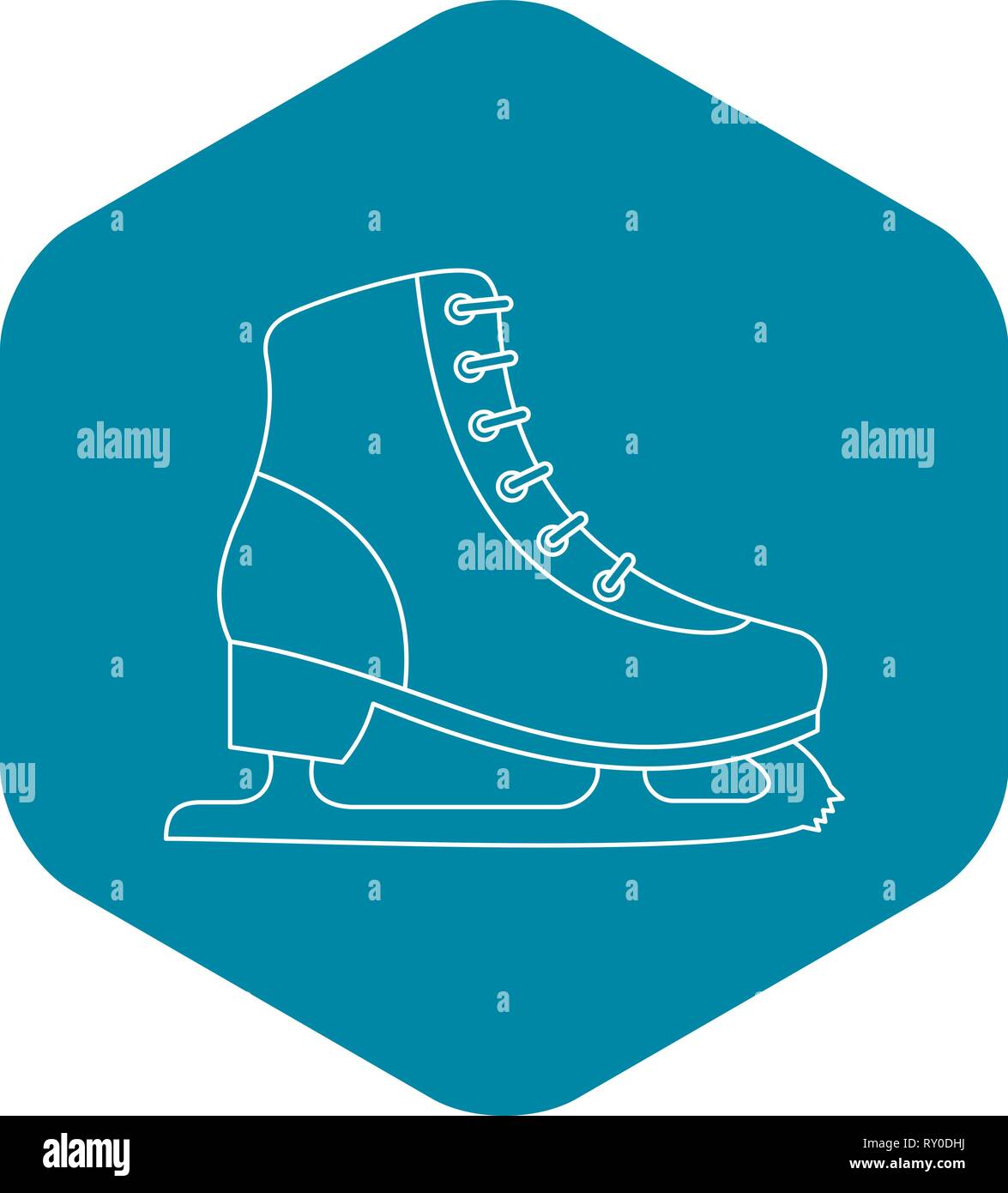 Ice skate icon, outline style Stock Vector Image & Art - Alamy