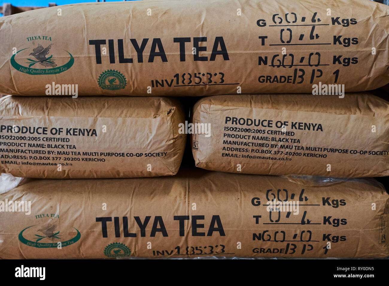 Kenya, Kericho county, Kericho, Tilya tea factory Stock Photo - Alamy