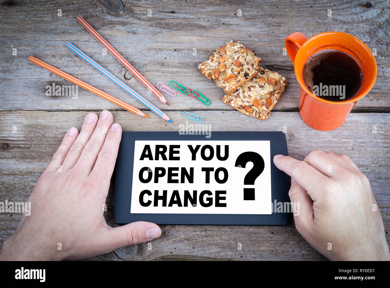 Are you open to change Stock Photo - Alamy