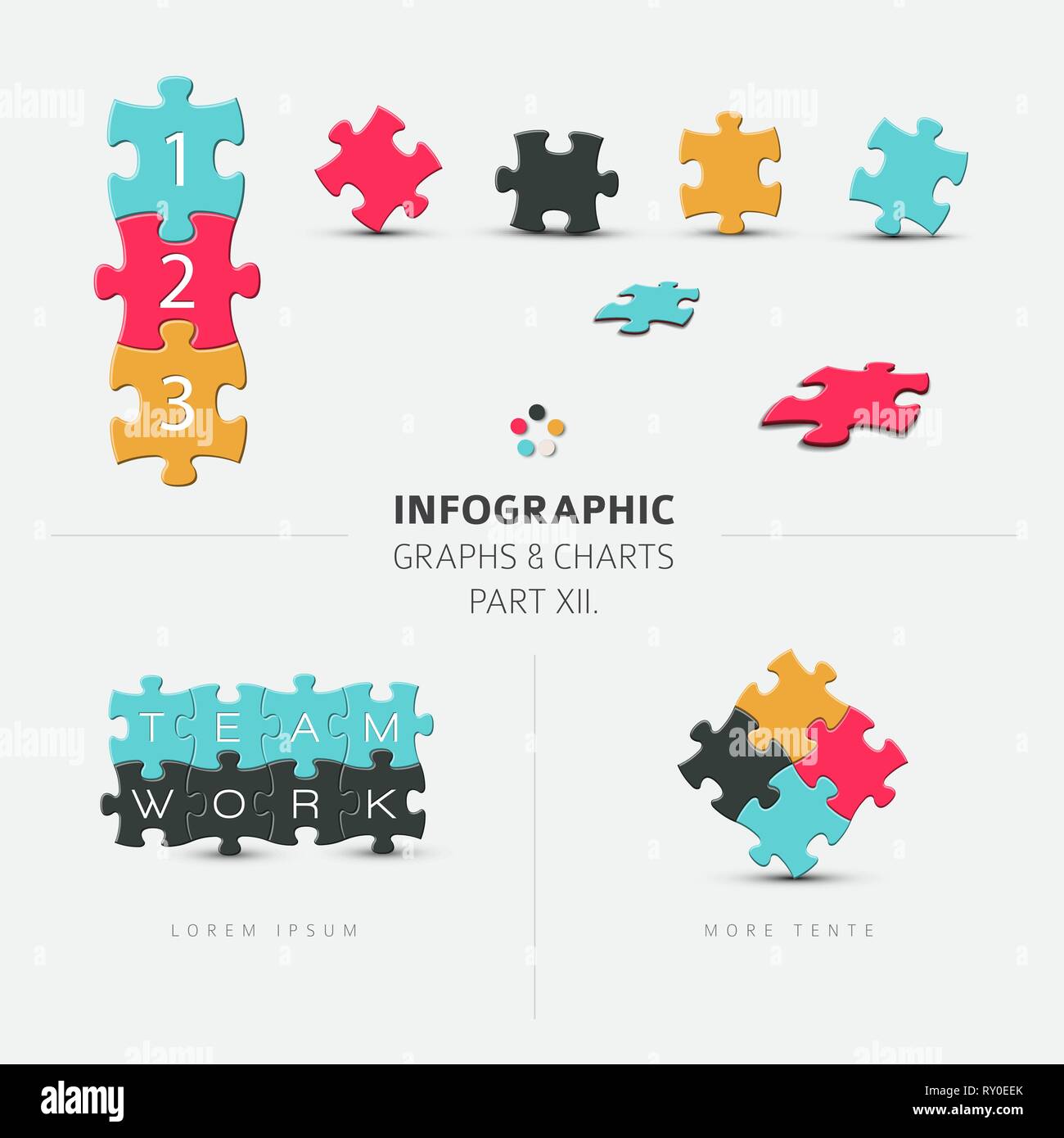 Vector puzzle elements for your infographics - part 12. of my ...