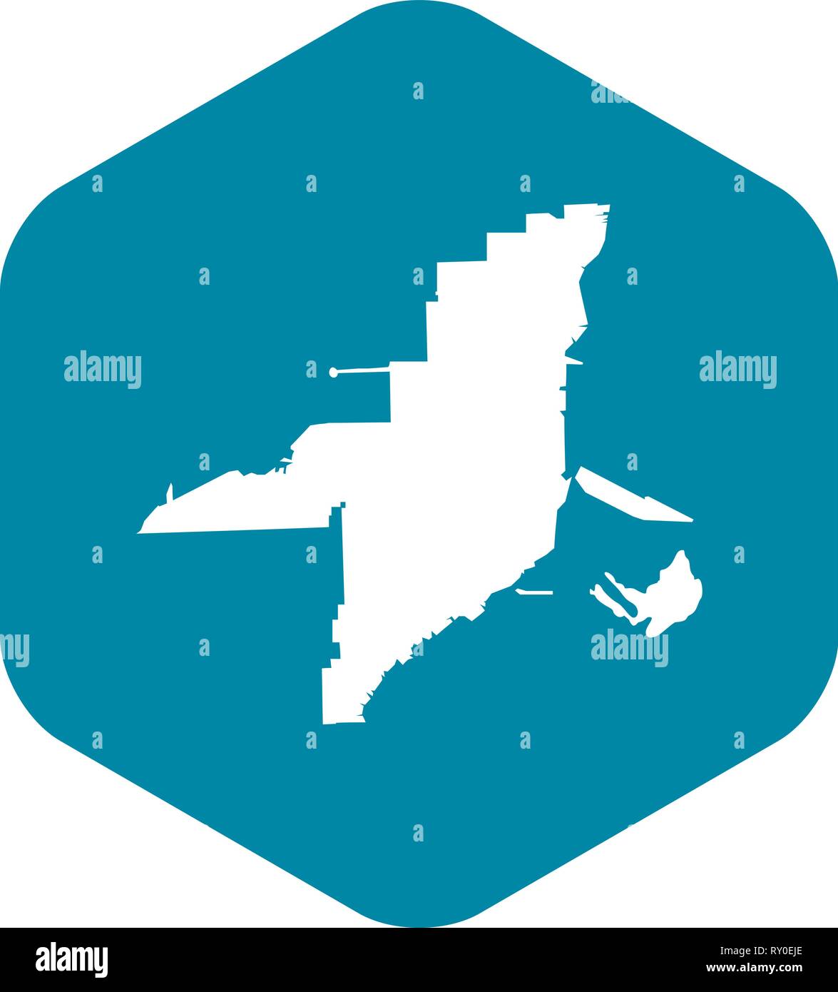 Florida map icon, simple style Stock Vector Image & Art - Alamy