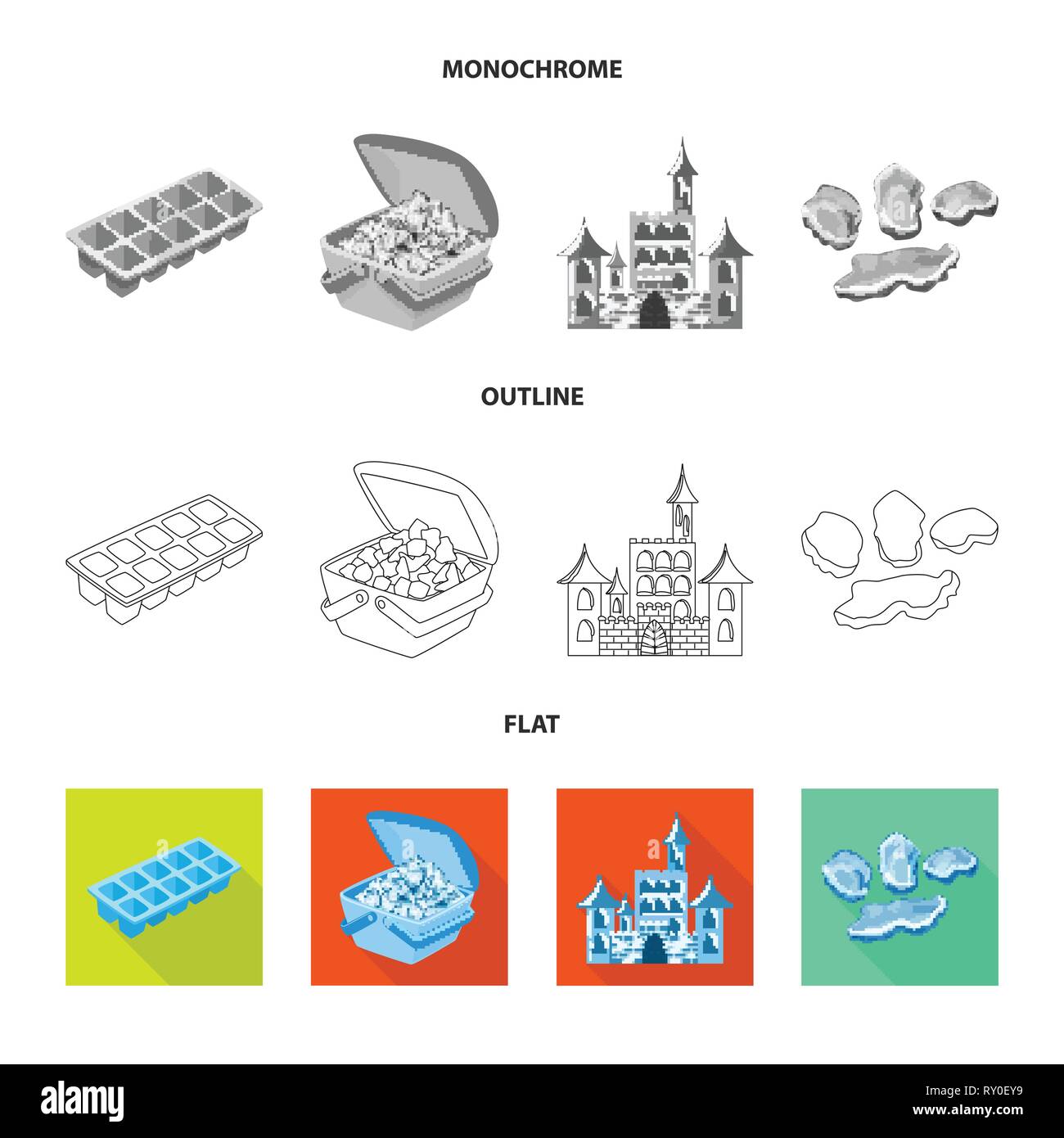 freezer,fridge,castle,splinters,ice,packaging,bar,sculpting,pieces,cube ...