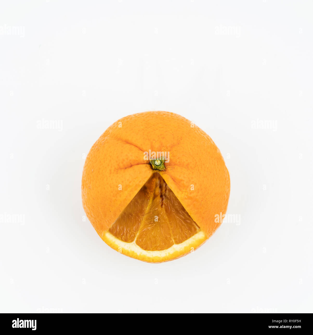 Sliced orange yellow red Cut Out Stock Images & Pictures - Alamy