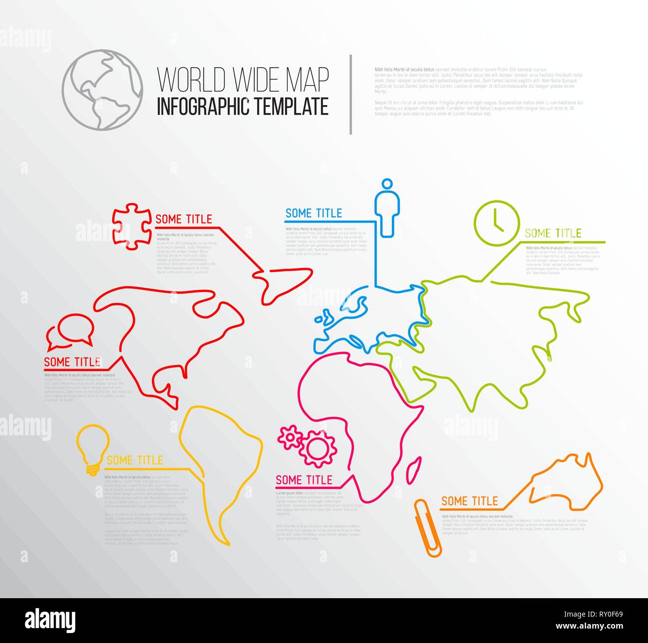 World Map Infographic Template