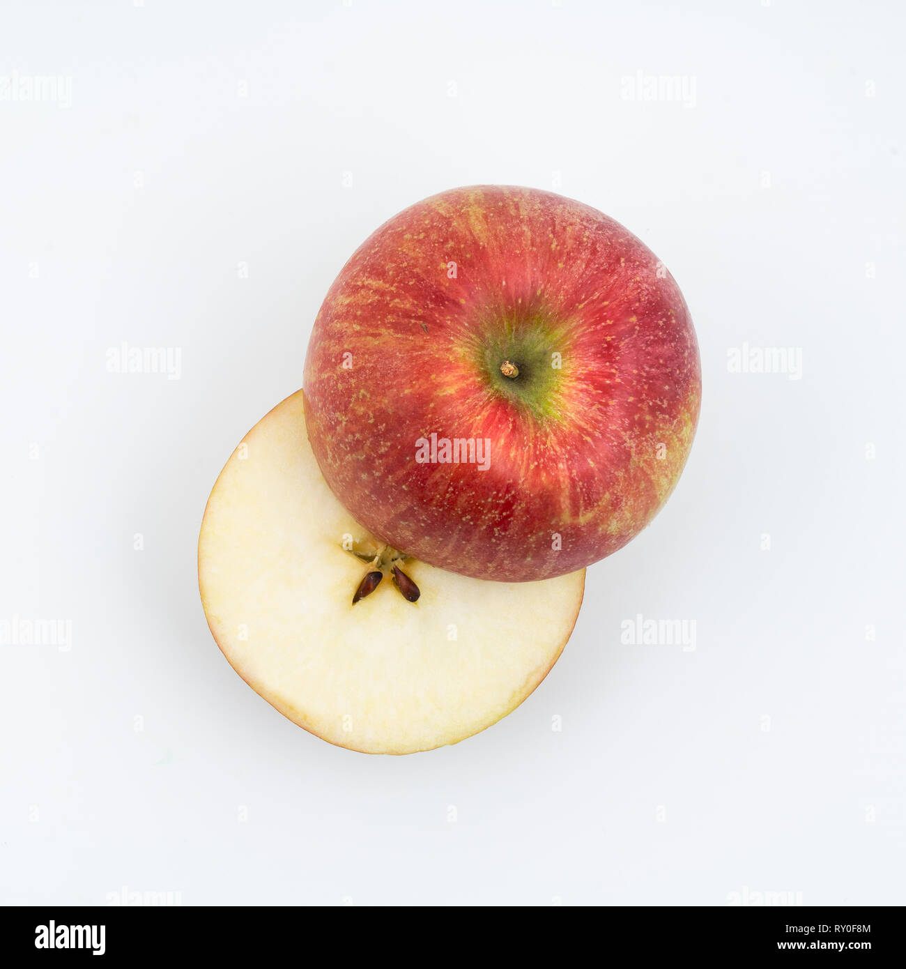 Fresh apple half fruit snack healthy cut hi-res stock photography and ...