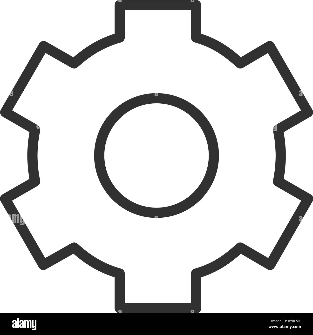 Cogwheel linear icon. Cogwheel concept editable stroke symbol design ...